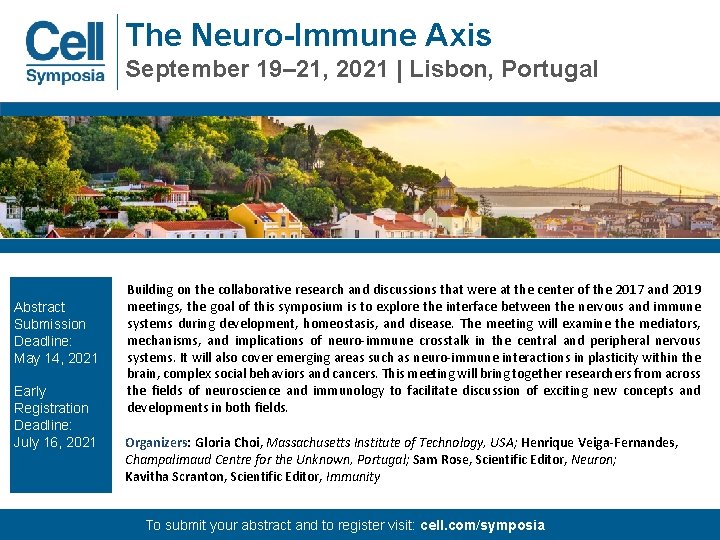 The NeuroImmune Axis September 19 21 2021 Lisbon