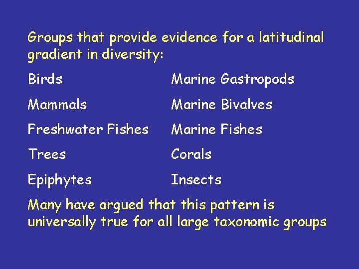 Biodiversity II patterns of species diversity Bio 415615