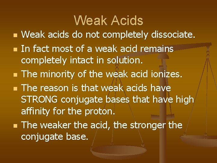 Acid Base Equilibria Chapter 16 part II Write
