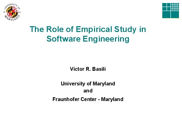 The Role of Empirical Study in Software Engineering