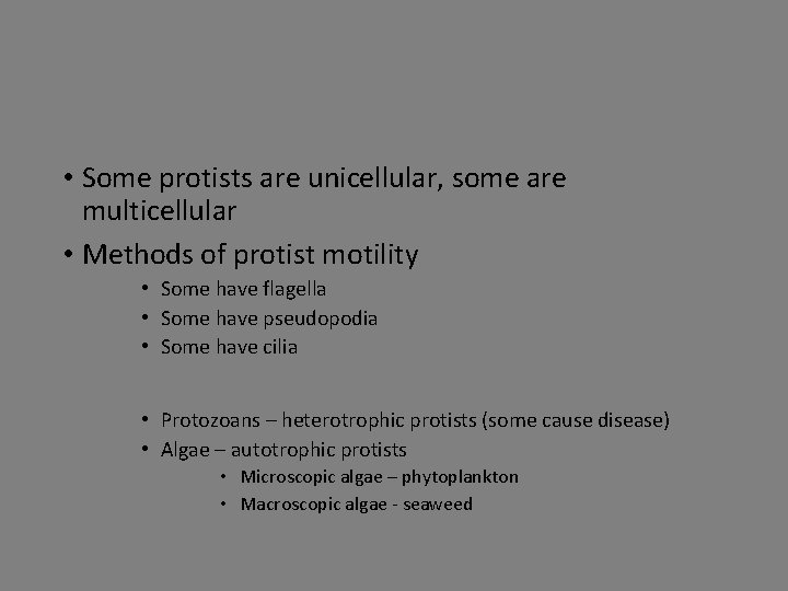 General Biology II Lab IRSC Protists Exercise 2