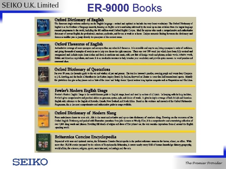 Electronic Reference Products NEW ER9000 Reference Library 199