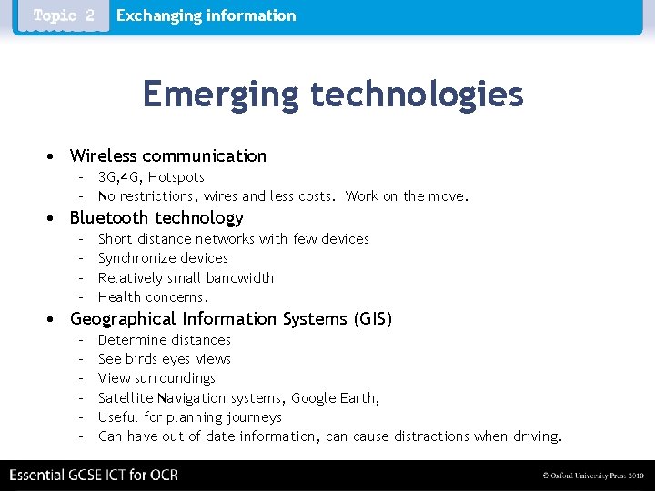 Exchanging information Exchanging information Communication services ...