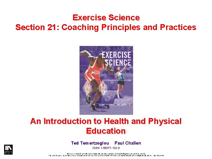 Exercise Science Section 21 Coaching Principles and Practices