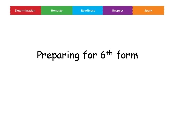 Preparing for 6 th form What do colleges