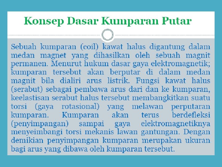 PENGUKURAN BESARAN ELEKTRIK Klasifikasi Alat Ukur Menurut prinsip
