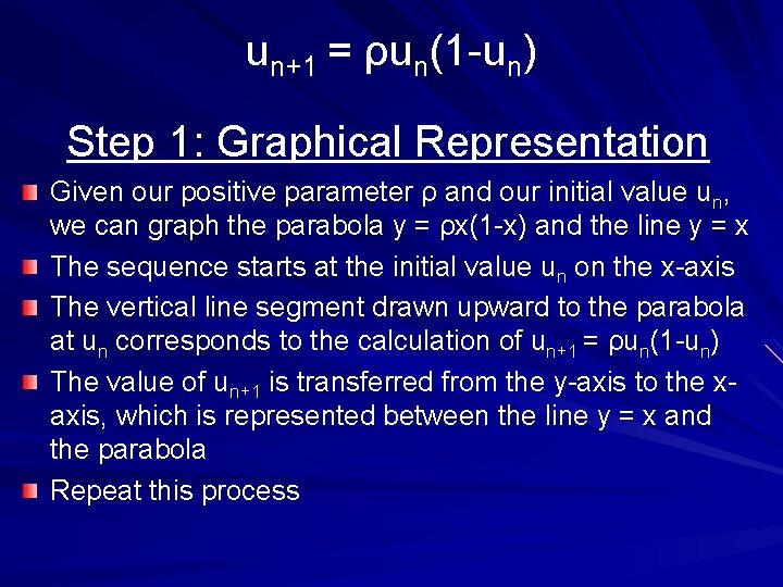 Difference Equations and Period Doubling un1 un1 un