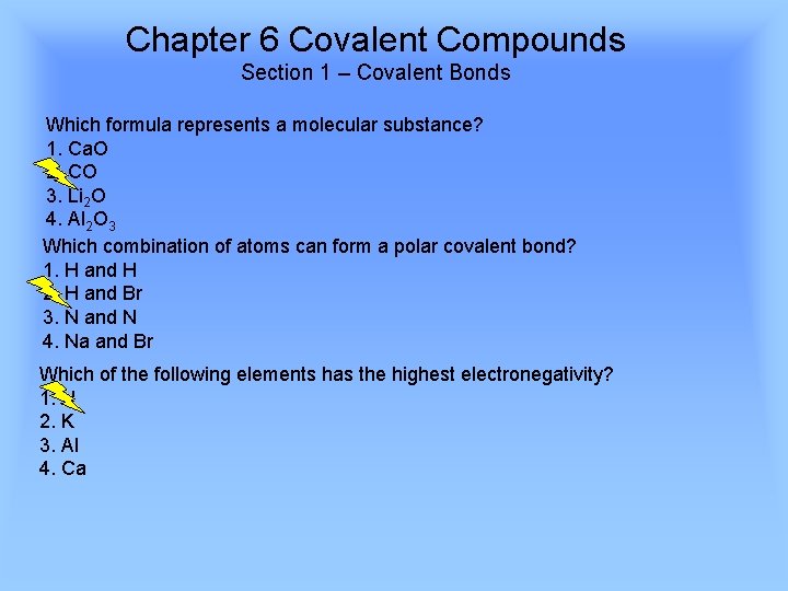 Chapter 6 Covalent Compounds Section 1 Covalent Bonds