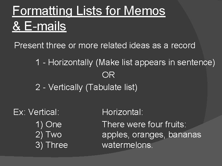 CHAPTER 5 MEMORANDUMS EMAIL AND ROUTINE MESSAGES Memo