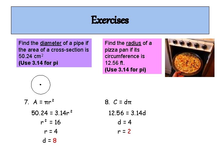 Geometry 11 5 Circumference and Area of Circles
