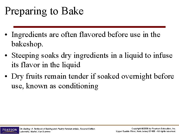 Chapter 5 Mise en Place Formulas and Recipes