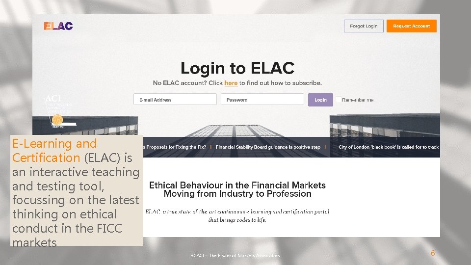 The ACI FMA Today Ethical Behaviour in the