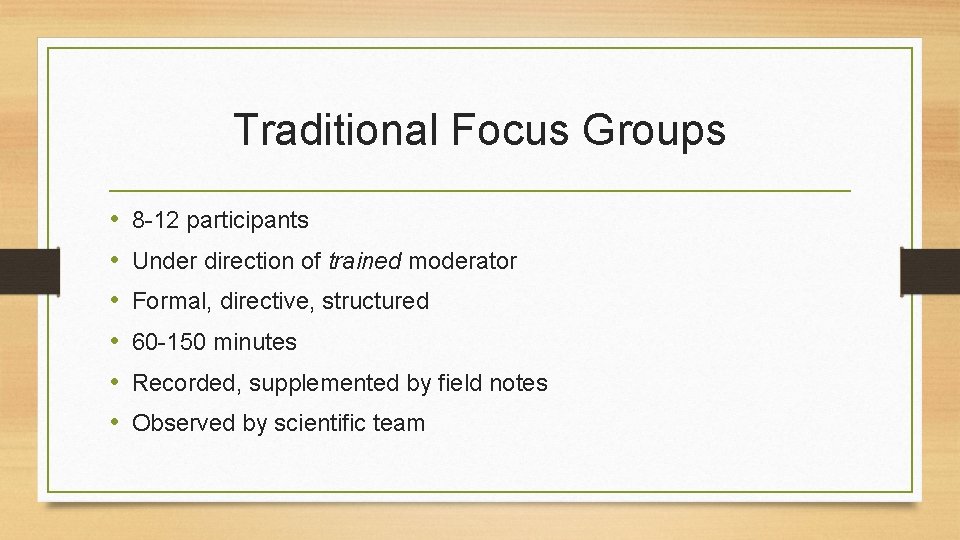 Focus Group Reference Miriam BarDin Kimel Ph D