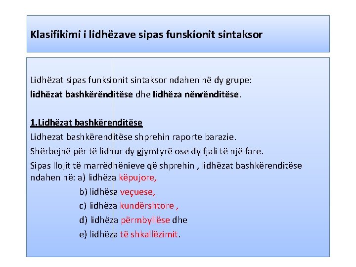 LIDHZA Gjuh Shqipe dhe Letrsi Drejtimi Ekonomi Viti