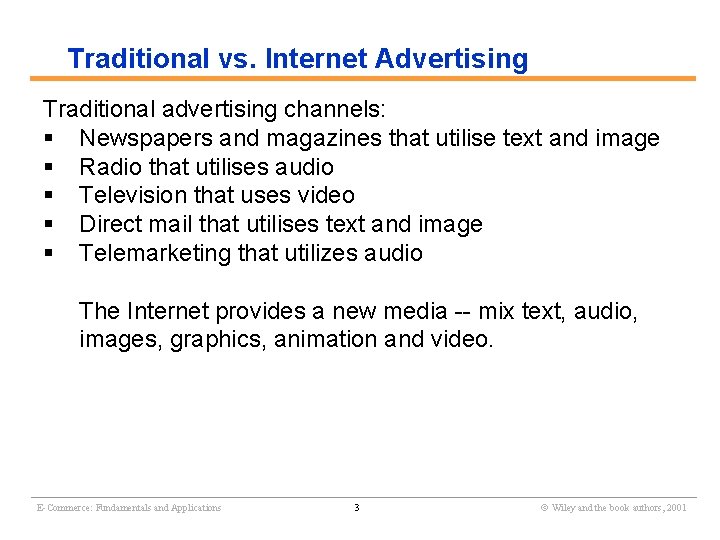 ECommerce Fundamentals and Applications Chapter 14 Web Advertising