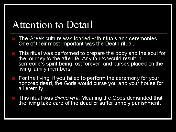 The Greek Burial Rituals An introduction to Greek