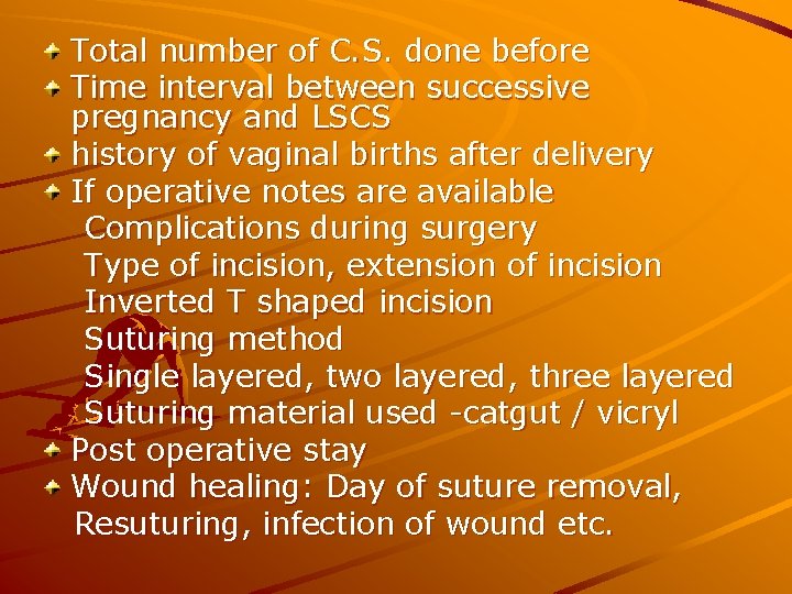 PREVIOUS C S Pregnancy with history of previous