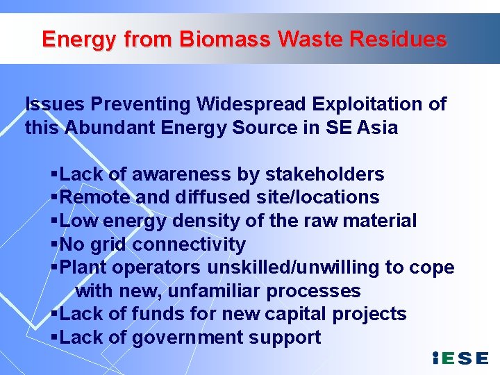Overview of Biofuel Activities in SE Asia China