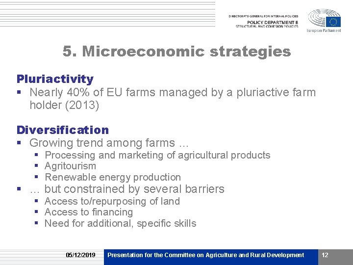 The EU farming employment current challenges and future
