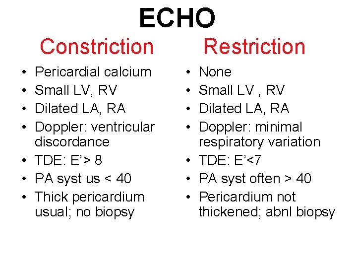 The Hemodynamics of Restrictive Constrictive Cardiomyopathy Jad Skaf