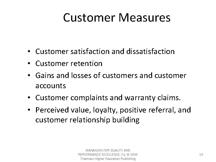 Chapter 8 Performance Measurement and Strategic Information Management