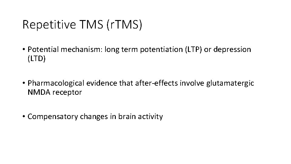 Transcranial magnetic stimulation TMS Neuromodulation Working Group Meeting