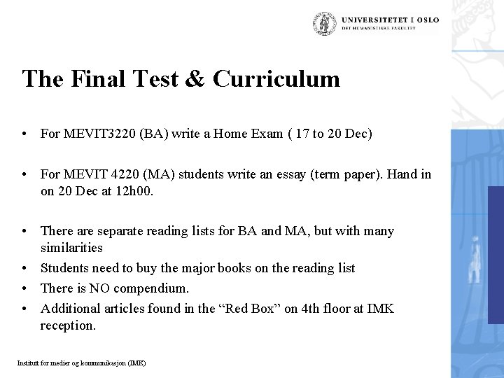 Media and Globalisation Introduction Overview Lecture 1 Mevit