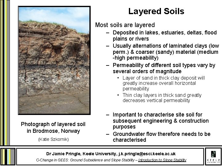CChange in GEES Ground Subsidence and Slope Stability