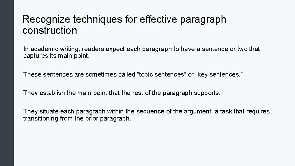 Writing Skills Lab Beyond the FiveParagraph Essay Beyond