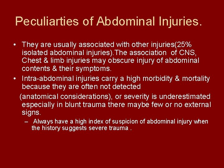 Laparoscopy in Abdominal Trauma By Hesham Amer General