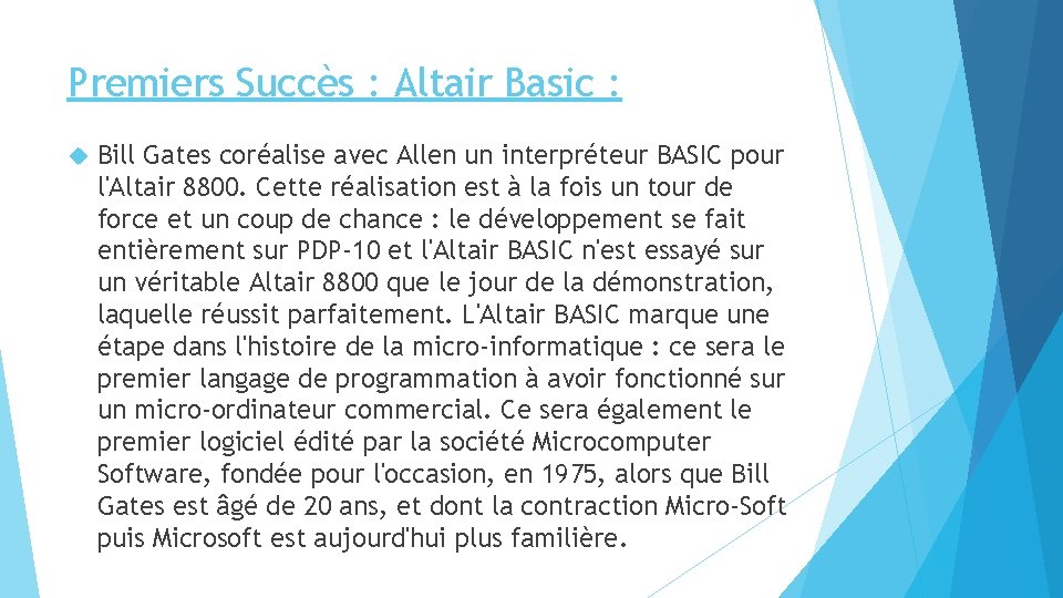 Bill Gates Roi de linformatique Introduction et points