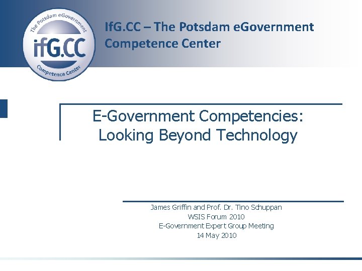 If G CC The Potsdam e Government Competence