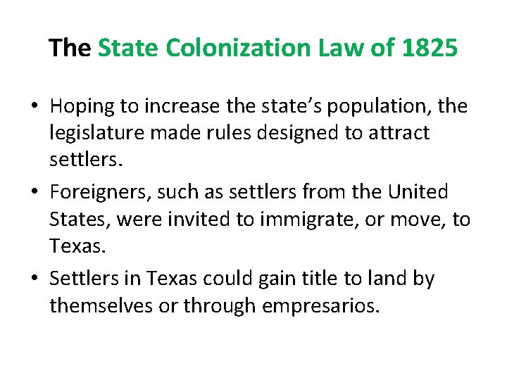 LESSON 2 The Colonies Grow LESSON 2 The