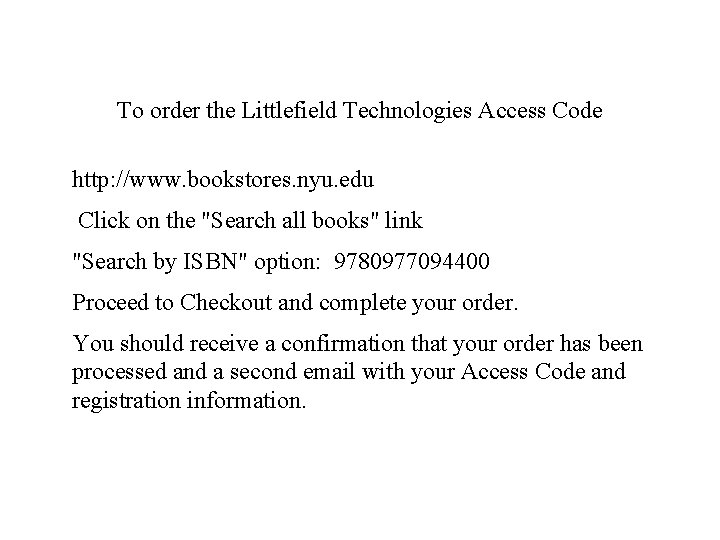 Process Analysis Littlefield Technologies Setting Up the Game