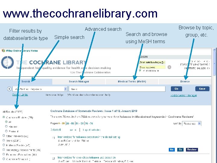 Using and interpreting findings from Cochrane reviews of