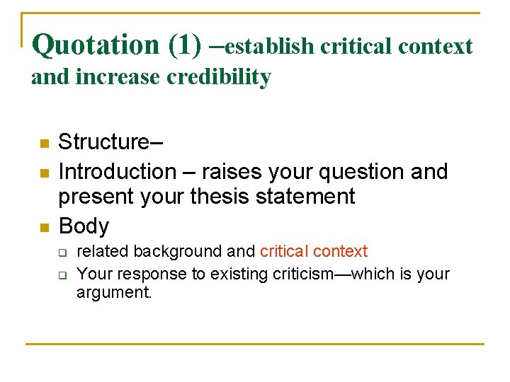 Research Paper Requirements Quotation and Citation Basics and
