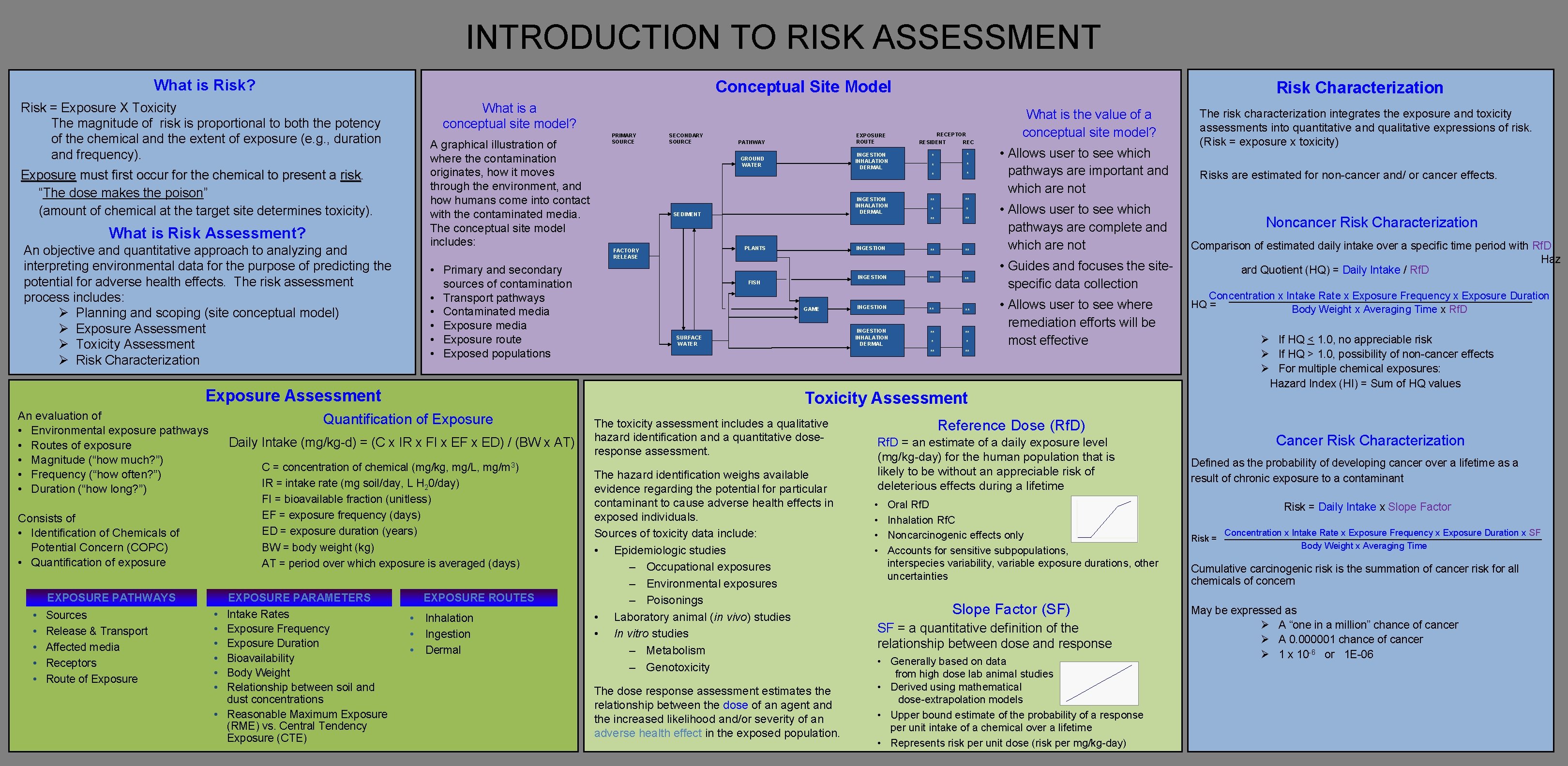 INTRODUCTION TO RISK ASSESSMENT What is Risk Conceptual