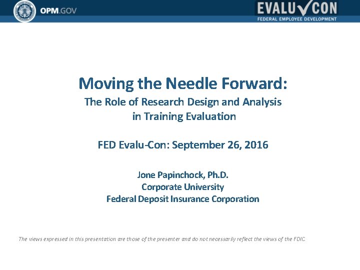 Moving the Needle Forward The Role of Research