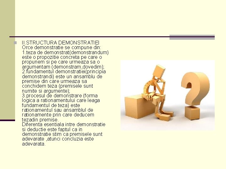 Demonstratia si combaterea logica n I DEFINIREA SI