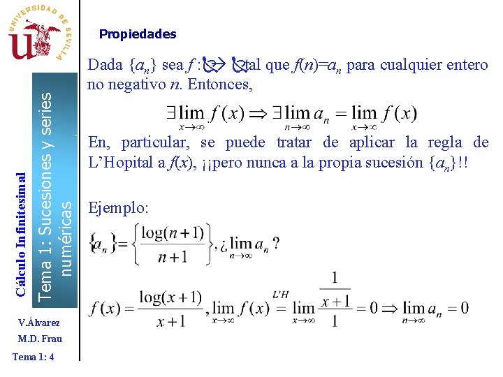 Tema 1 Sucesiones y series numricas Clculo Infinitesimal