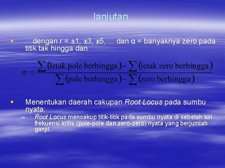 BAB VI Metode Root Locus Pengertian Root locus
