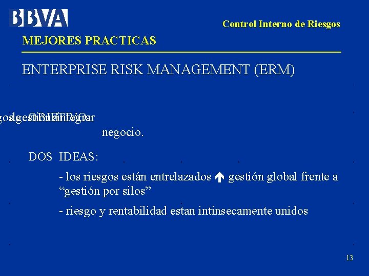 Control Interno de Riesgos CONTROL INTERNO DE RIESGOS
