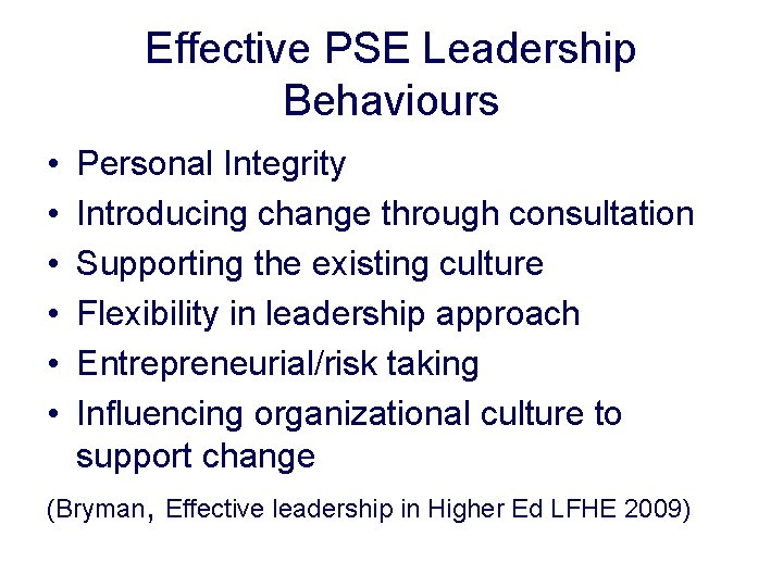 Leadership in the Post Secondary Environment Angela Hildyard