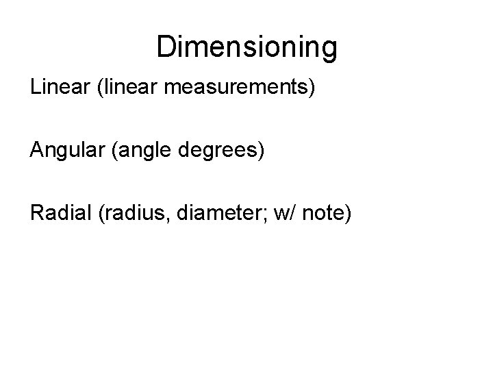 CTC 212 Measuring Dimensioning Measuring D Distance Radius