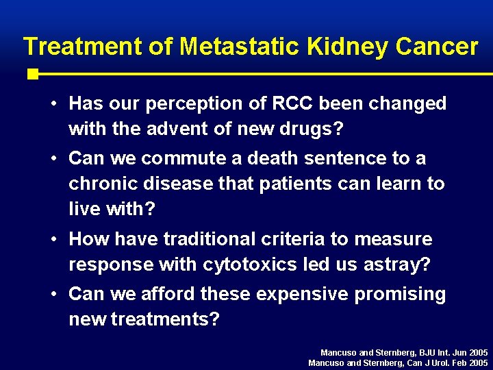 Metastatic Renal Cell Carcinoma Whats Hot In The
