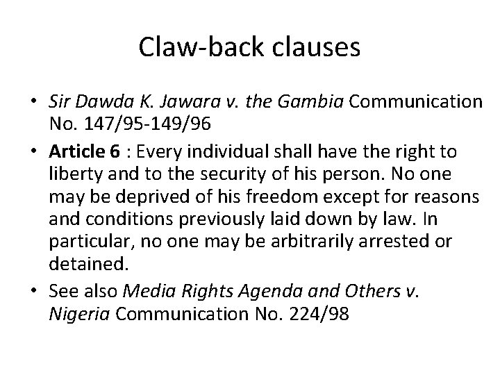 The African Commission on Human and Peoples Rights