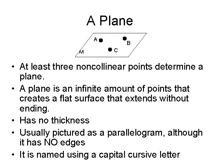 Section 1 2 Points Lines and Planes A