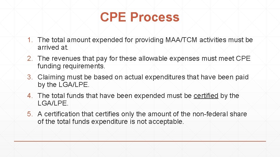 Certified Public Expenditure CPE May 16 2019 Patrick