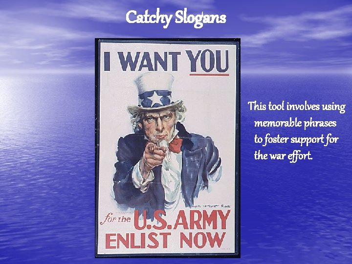 WORLD WAR II PROPAGANDA OBJECTIVES 1 You will