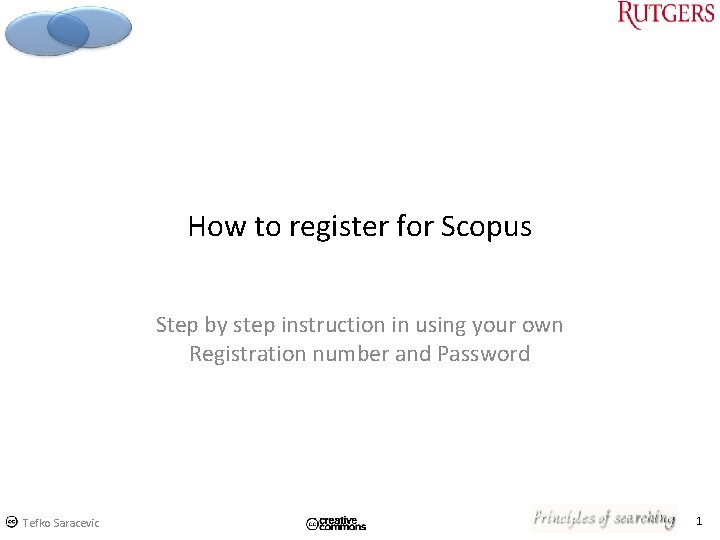 How to register for Scopus Step by step